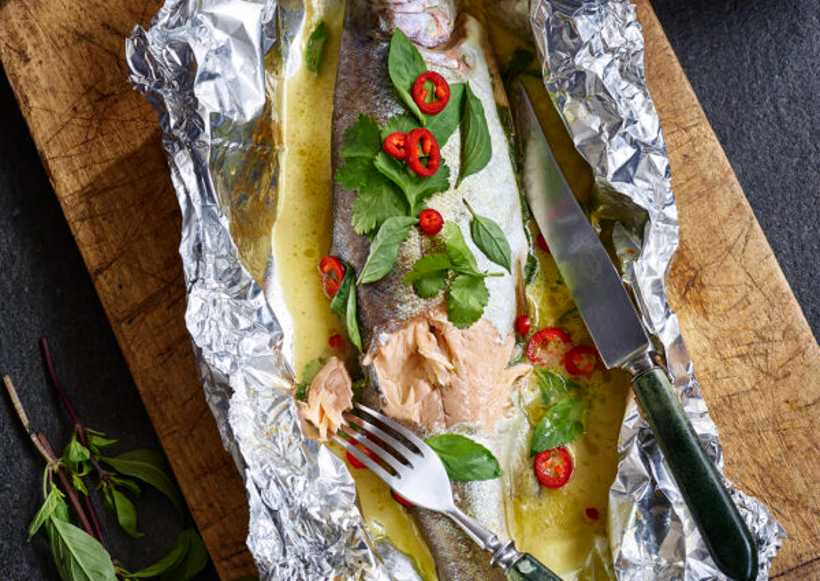 Green Curry Trout Parcels | Seafood Recipes | Fish Focus
